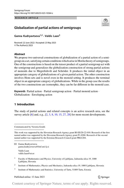 pdf globalization of partial actions of semigroups