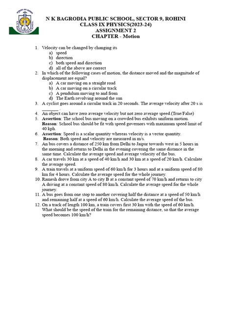 Assignment 2 Physics 2023 24 Pdf