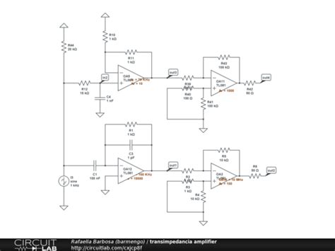 Transimpedance Amplifier Circuitlab