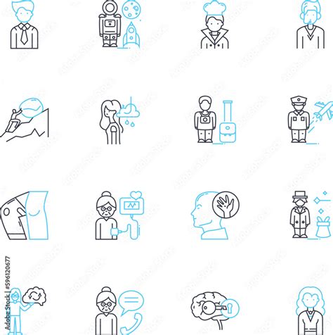 Homogenization Linear Icons Set Uniformity Consistency Standardization Blend Equalization