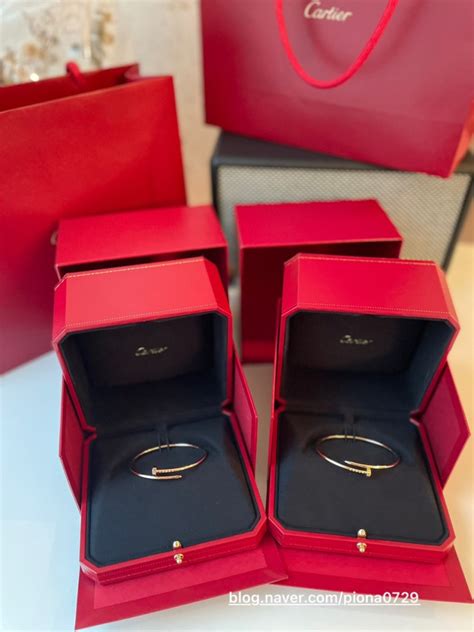 리뷰 까르띠에 저스트 앵 끌루 팔찌 스몰사이즈 구입 후기 Feat자매팔찌ㅋㅋ 사이즈 착샷 네이버 블로그