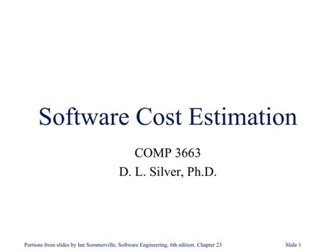 Software Cost Estimation