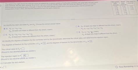 D Decide To Reject Or Fail To Reject The Null