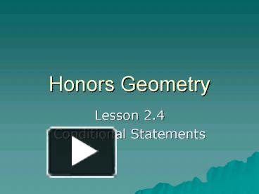 PPT Honors Geometry PowerPoint Presentation Free To View Id OTQ O