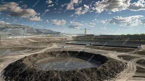 Realistic 3d Model Of A Landfill Site Equipped With Methane Capture