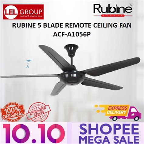 Rubine Able 5 Blades Remote Control Ceiling Fan Acf A1056p Shopee
