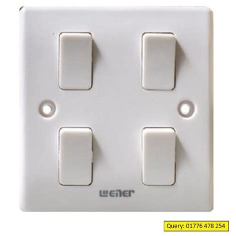 Wener 4 Gang 1 Way Switch