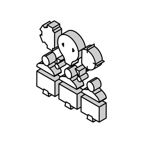 Hackathon Fintech Development Isometric Icon Vector Illustration