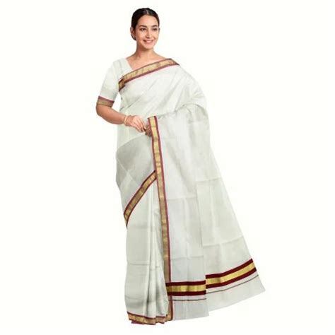 Kerala Traditional Saree Pure Cotton At Rs 550piece In Ottappalam