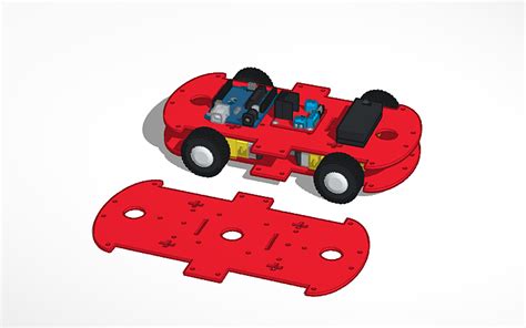3d Design Chasis Carro Robot Tinkercad