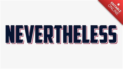 Nevertheless Red White Blue Text Effect Generator