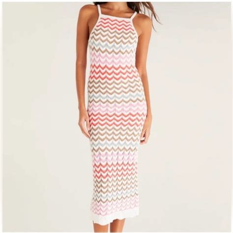 Z Supply Dresses Z Supply Knit Zig Zag Chevron Midi Dress Like New