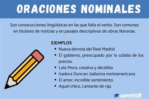 24 Ejemplos De Oraciones Nominales