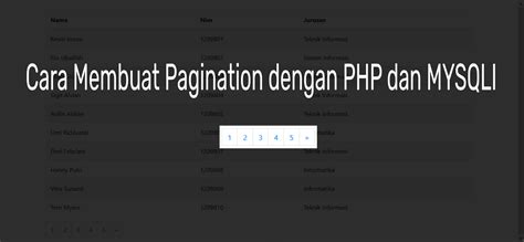 Cara Membuat Pagination Dengan Php Dan Mysqli Leravio