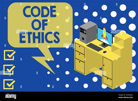 Writing Note Showing Code Of Ethics Business Concept For Basic Guide For Professional Conduct