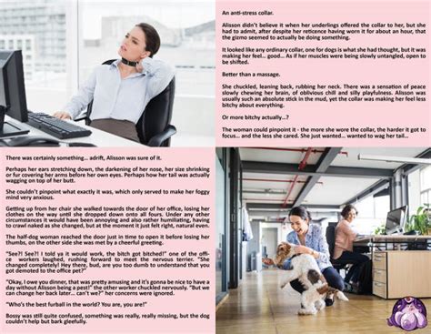 Boss On A Leash Woman Into Dog Tg Tf Caption Pets Improve The Working