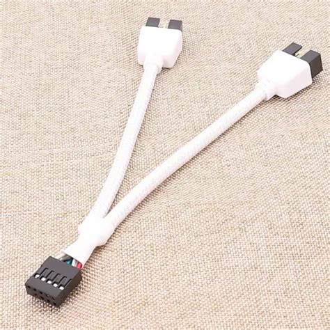 Motherboard 9pin Usb Header To Dual Usb2 0 9pin Splitter Hub Extension Cable н 7 11 Picclick Au