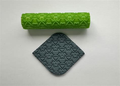 Triangle And 3 Point Design Imprint Texture Roller Polymer Clay Clay Tools Jewellery Making