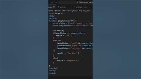 Stone Paper Scissors Game Using Javascript Learnwebdevelopment Webdevelopment Website