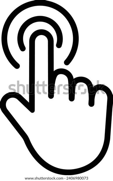 Computer Mouse Click Cursor Black Line Stock Vector Royalty Free 2406980073 Shutterstock