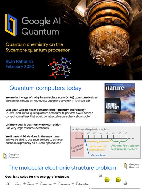 Quantum Chemistry On Sycamore Processor Pdf Quantum Computing