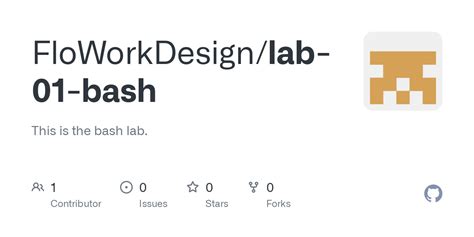 Github Floworkdesignlab 01 Bash This Is The Bash Lab