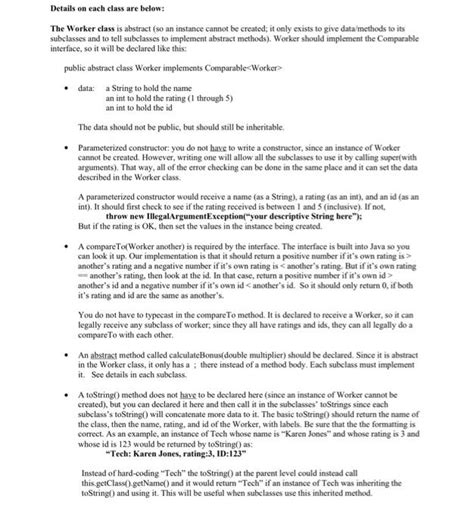 Solved For This Minilab You Will Write An Abstract Class