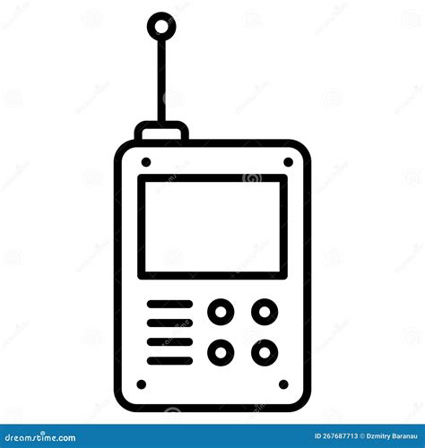 Gas Detector Icon Line Isolated On White Background Black Flat Thin Icon On Modern Outline