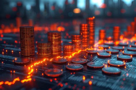 Abstract Digital Background For Technological Processes Networking