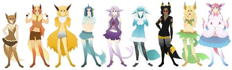 Eevee Evolutions Human Form By Kikioi On Deviantart