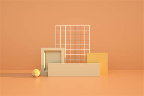 노란색 기하학적 배경의 3d 렌더링입니다 현대 최소한의 디자인의 기하학적 모양 프로모션 화장품 배경 제품 쇼를위한 미니멀 한 모형 스튜디오 촬영에 대한 스톡 사진 및 기타