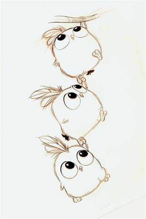How To Draw Angry Bird Hatchlings Baby Birds Drawing Tutorial From The Angry Bird Movie Artofit