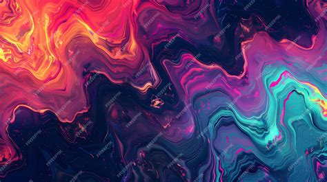 Premium Photo Multicolored Abstract Wave Pattern Background With Grainy Texture