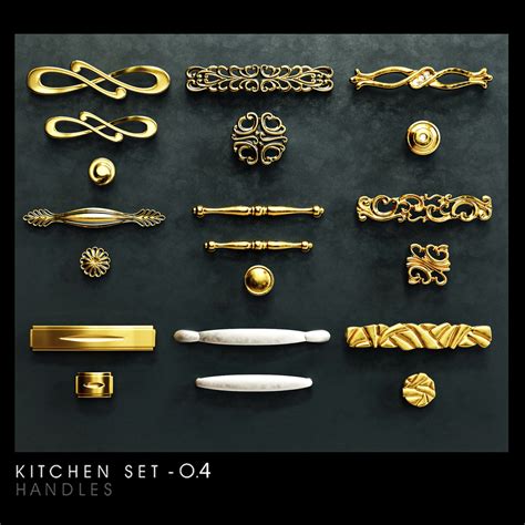 Kitchen Set Classic Handles 3d Model Turbosquid 1458577