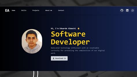 Portafolio Website Con React Js And Tailwind Css 1 Footer And Navbar