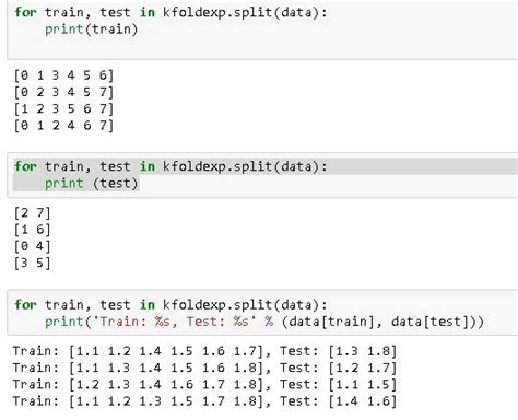 python how to print train data in kfold stack overflow