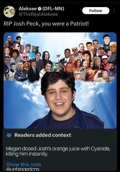 Sorry Josh R Unhingedxcns