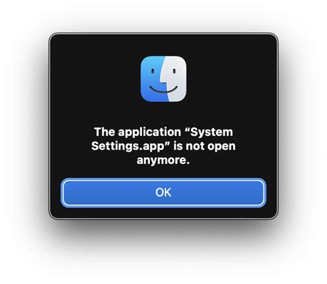 The Application Is Not Open Anymore Popup Window Rmacosbeta