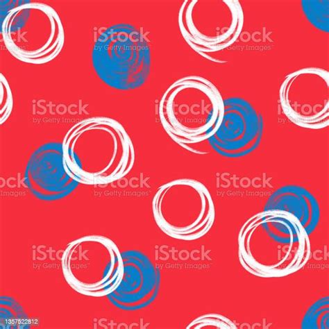 폴카 도트 매끄러운 패턴 그리기 스케치 무작위로 손으로 그린 원을 배치합니다 추상 기하학적 배경입니다 복고풍 스타일의 질감 벽지 직물 직물 표면 및 래퍼에 적합합니다 거친에