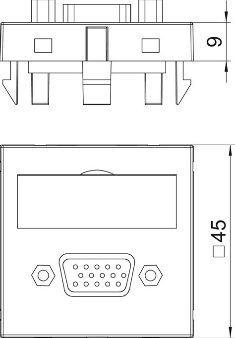 Vga Connection 1 Module Straight Outlet As Screw Connection Obo