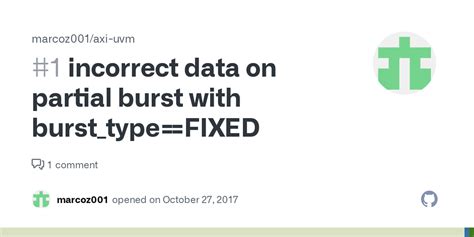Incorrect Data On Partial Burst With Bursttypefixed · Issue 1 · Marcoz001axi Uvm · Github