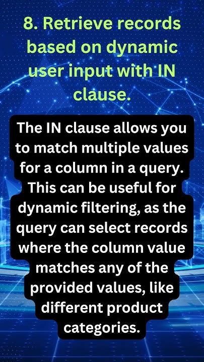 Sql Query To Retrieve Records Based On Dynamic User Input With In Clause Sqlquery
