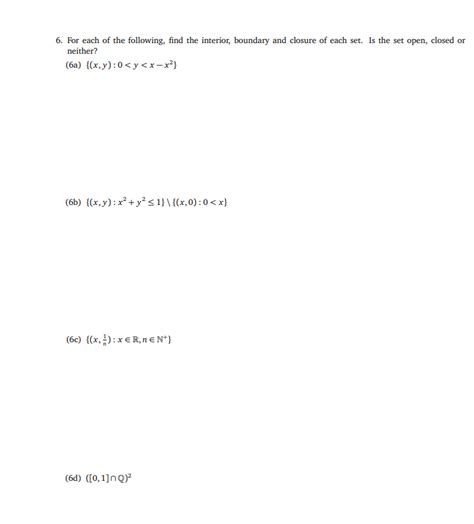 solved for each of the following find the interior