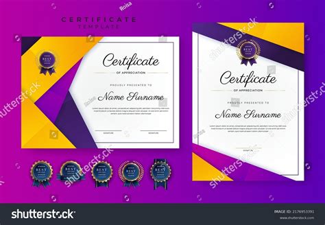 졸업장 인증서 비즈니스 포상을 위한 A4 스톡 벡터로열티 프리 2176953391 Shutterstock