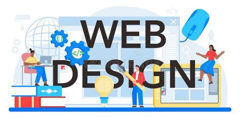 Web Design Typographic Header Presenting Content On Web Pages Stock Vector Illustration Of