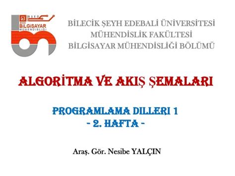 Algoritma Ve Akış şemaları Pdf