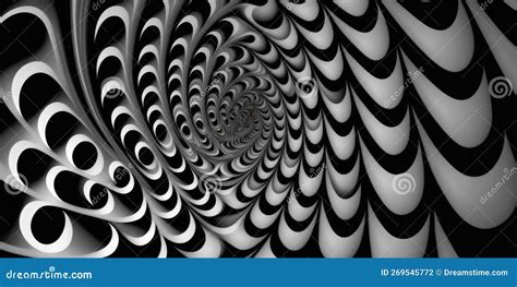 Black And White Abstract Recursive Spiral Texture Pattern Wallpaper Or