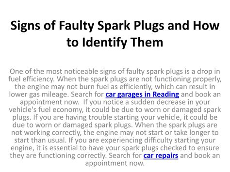 PPT Signs Of Faulty Spark Plugs And How To Identify Them PowerPoint Presentation ID 12077628