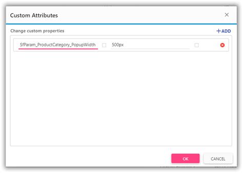 Change The Pop Up Width And Height Size Parameter Drop Down