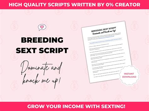 Breeding Sext Script Pregnant Sexting Script Adult Model Onlyfans Sexting Scripts Fetish